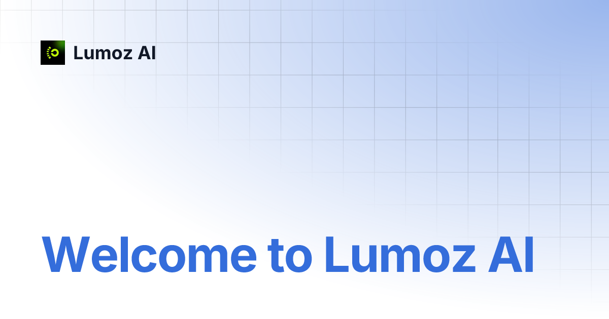 Welcome to Lumoz AI | Lumoz AI